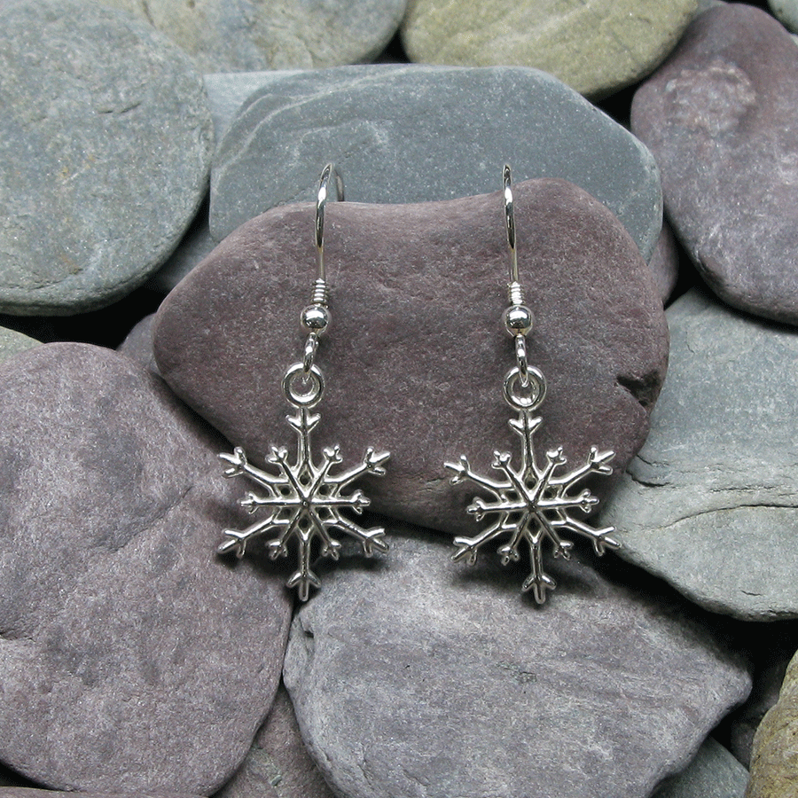 Snowflake Earrings - Silver Seas Jewellery